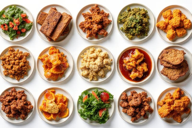 Variety of Textures and Colors in a Tempeh Platter for Plant-Based ...