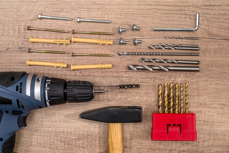 Variety of Tools Organized on Wall Stock Image - Image of build, master ...