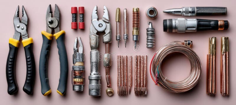 A Variety of Tools are Meticulously Arranged in a Circular Formation on ...