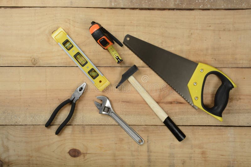 Variety of tools stock photo. Image of pliers, leveler - 162209686