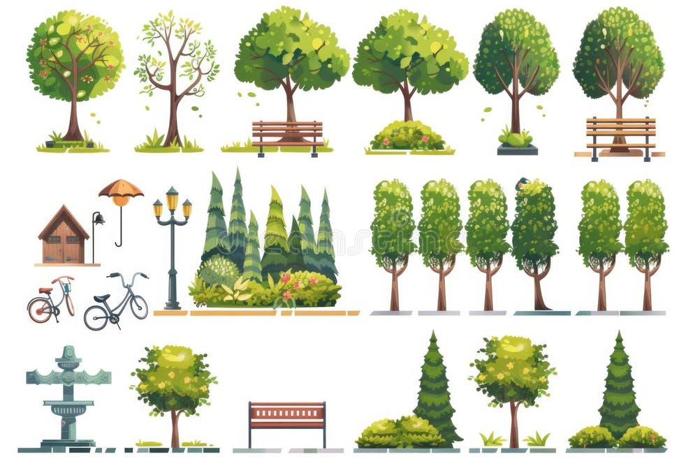 A Variety of Tree Species and Shrubs in a Natural Setting Stock Photo ...