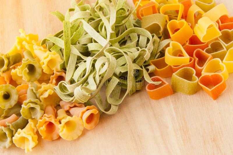 Variety of Types and Shapes of Italian Pasta. Stock Photo - Image of ...