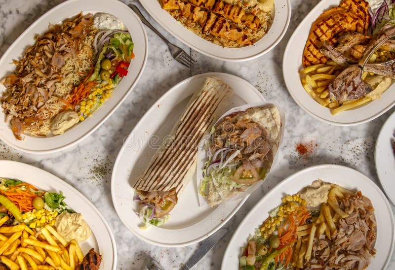 Variety of Typical Turkish Dishes. Restaurant Menu Stock Image - Image ...