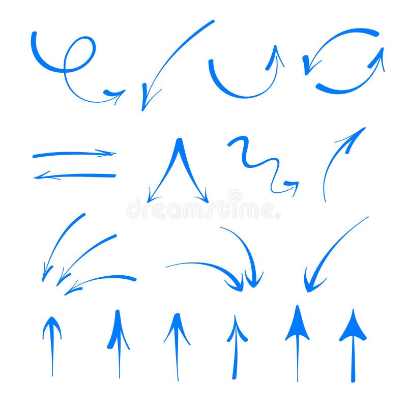 A Variety of Universal Arrows. Vector Useful Set of Elements Stock ...