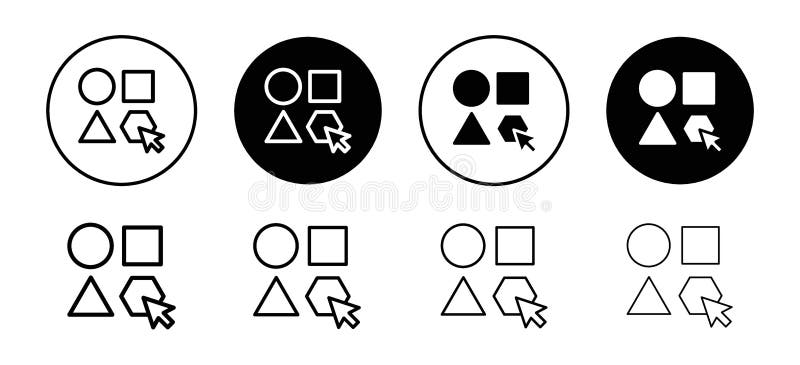 Variety Vector Icon Set Collection. Variety Outline Flat Icon Stock ...