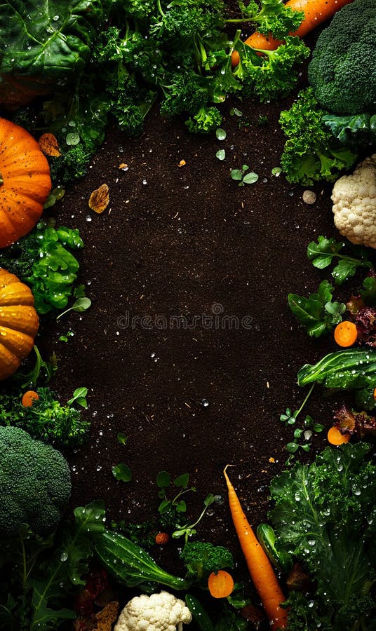 A Variety of Vegetables are Arranged in a Circle on the Ground Stock ...