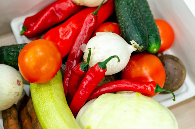 A Variety of Vegetables on the Counter Stock Image - Image of potatoes ...