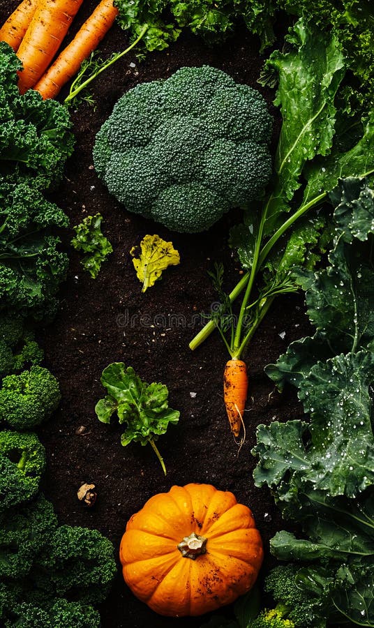 A Variety of Vegetables Laid Out on the Ground Stock Image - Image of ...