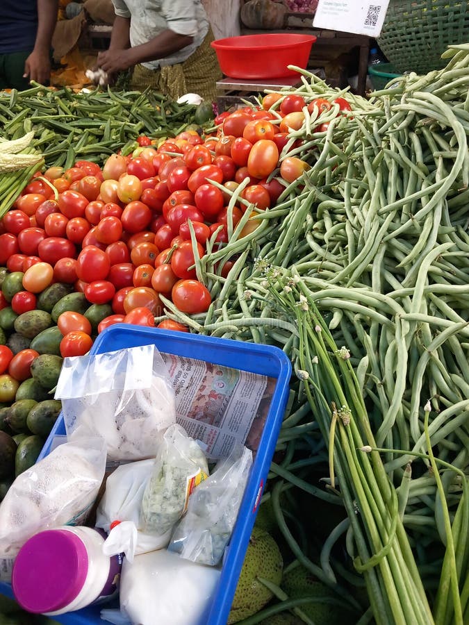The Variety of Vegetables in the Kerala Market. Stock Image - Image of ...