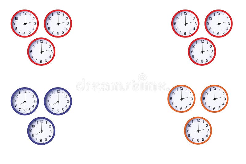 Variety of Wall Clocks Illustration. Stock Illustration - Illustration ...