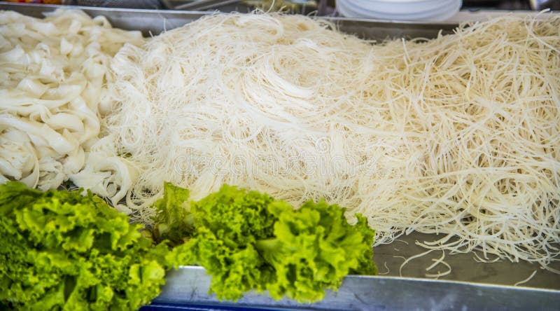 Variety White Noodle for Served Stock Image - Image of asia, dieting ...