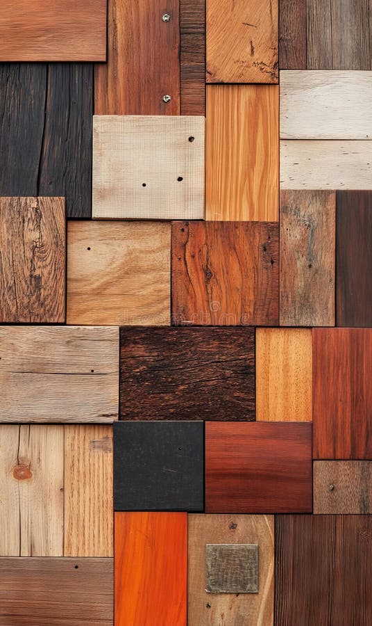 A Variety of Wood Samples in Assorted Colors and Textures. Stock Image ...