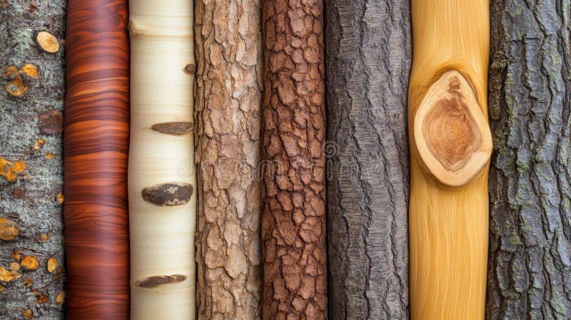 Variety of Wood Textures Background Stock Illustration - Illustration ...