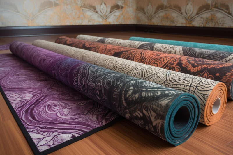 A Variety of Yoga Mat Patterns, Each Unique and Inspiring Stock ...
