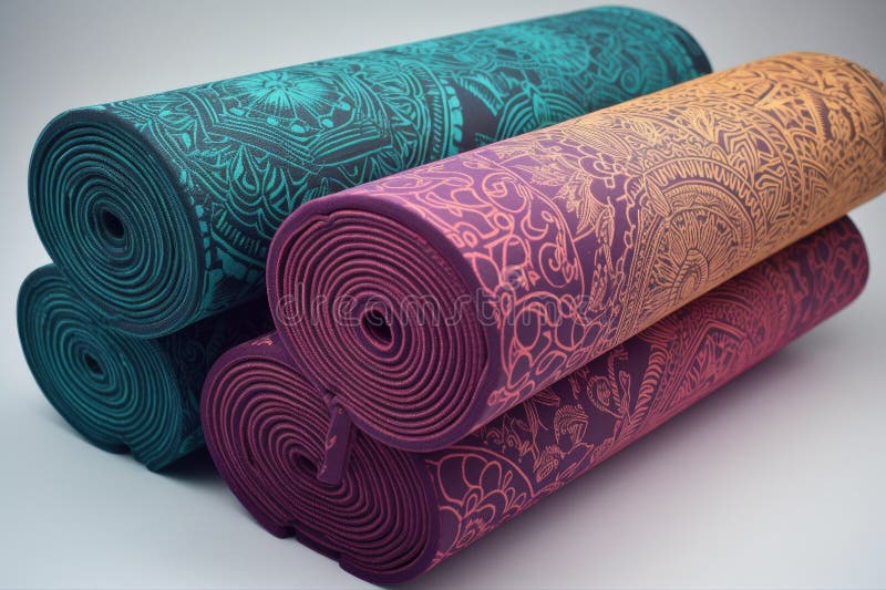 A Variety of Yoga Mat Patterns, Each Unique and Inspiring Stock ...