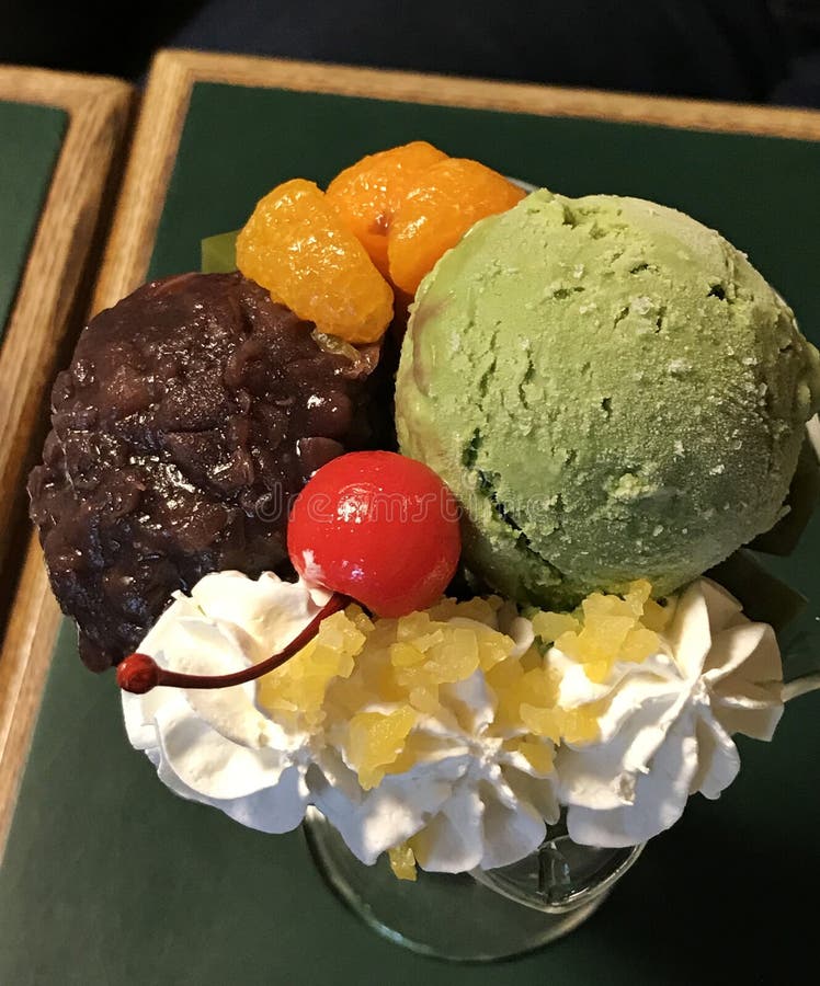 Anmitsu or Japanese Style Dessert. Stock Image - Image of crockery ...