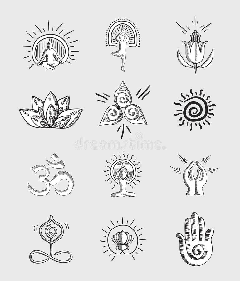 Variety of Zen Elemets Symbols Stock Vector - Illustration of icon ...