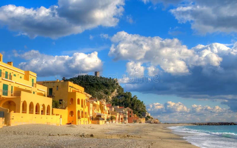 Varigotti beach stock image. Image of golf, saracens - 17204569