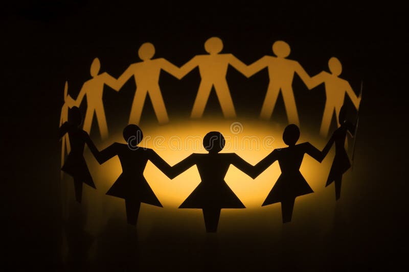 Variieren Sie Papierkettenleute Stockbild - Bild von organisation ...