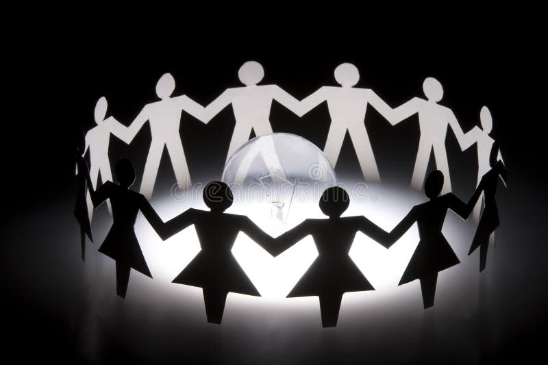 Variieren Sie Papierkettenleute Stockbild - Bild von geschäft ...