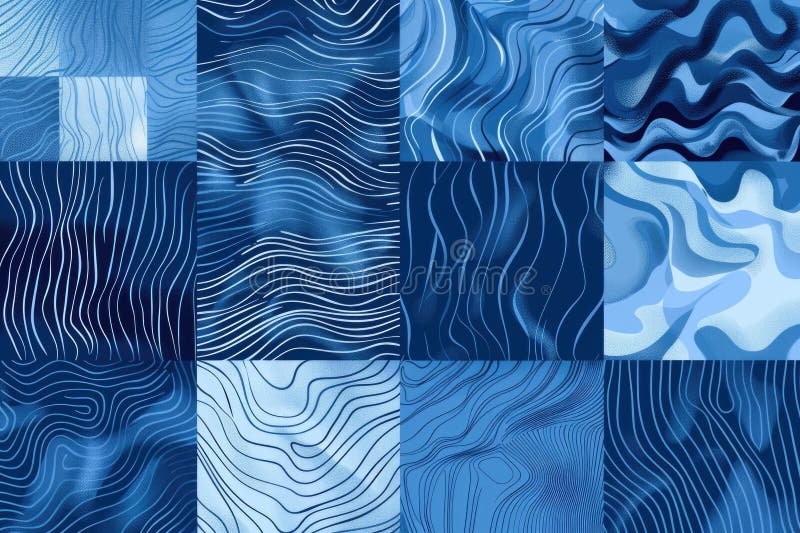 Various Abstract Blue and White Patterns, Suitable for Backgrounds and ...
