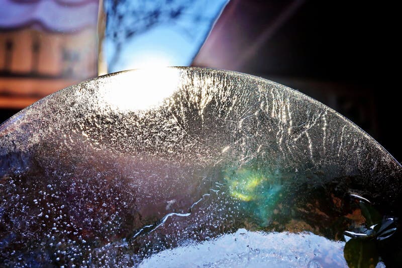 Various Abstract Patterns and Drawings Appearing on the Round Freezing ...