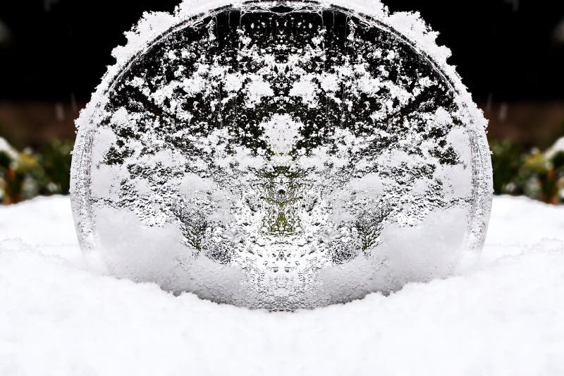 Various Abstract Patterns and Drawings Appearing on the Round Freezing ...