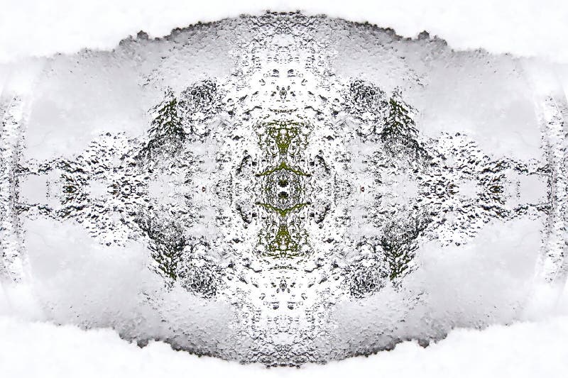 Various Abstract Patterns and Drawings Appearing on the Round Freezing ...