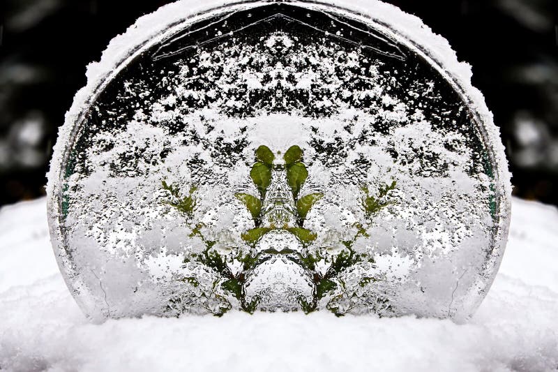 Various Abstract Patterns and Drawings Appearing on the Round Freezing ...