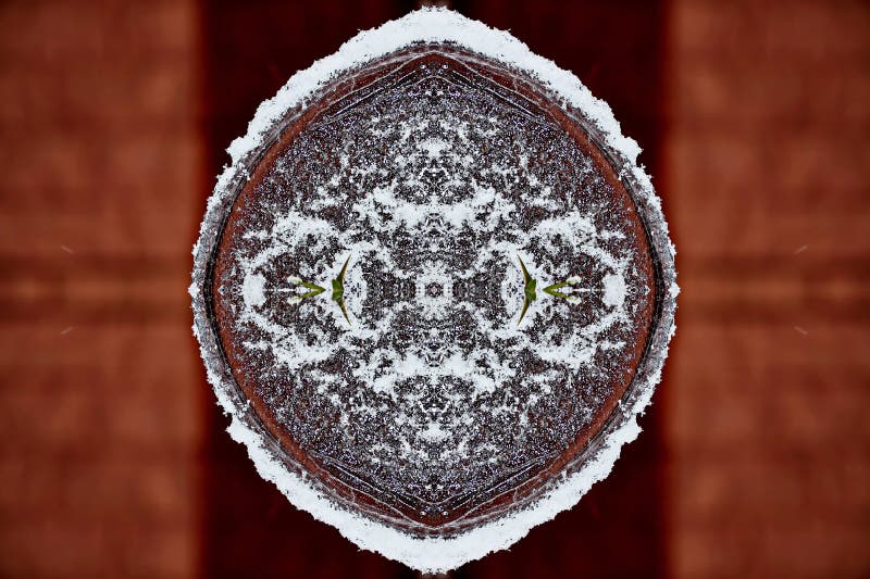 Various Abstract Patterns and Drawings Appearing on the Round Freezing ...