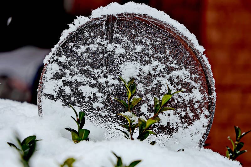Various Abstract Patterns and Drawings Appearing on the Round Freezing ...