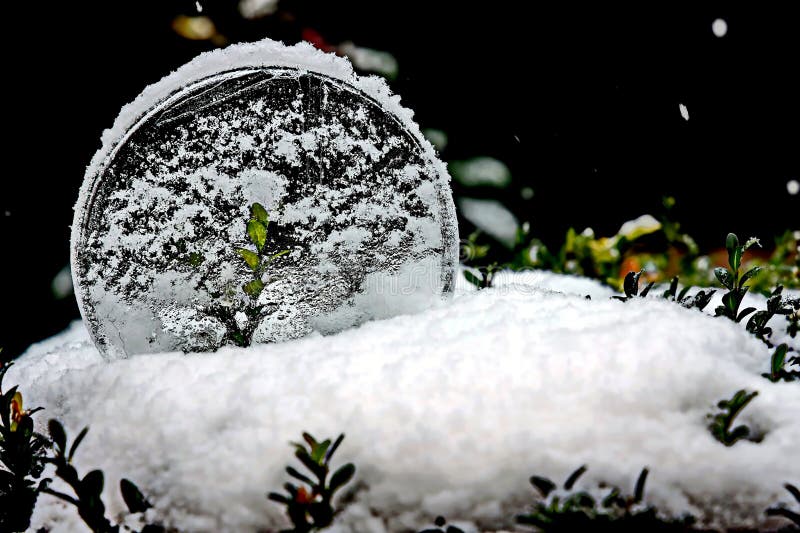 Various Abstract Patterns and Drawings Appearing on the Round Freezing ...