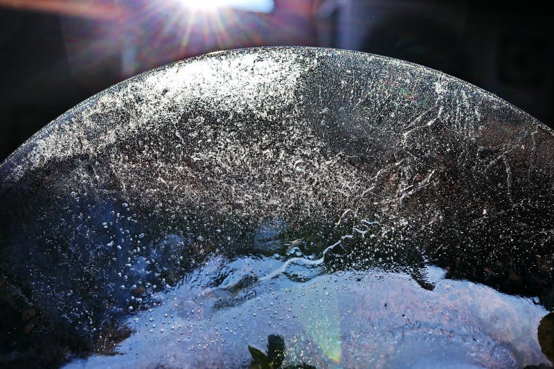 Various Abstract Patterns and Drawings Appearing on the Round Freezing ...