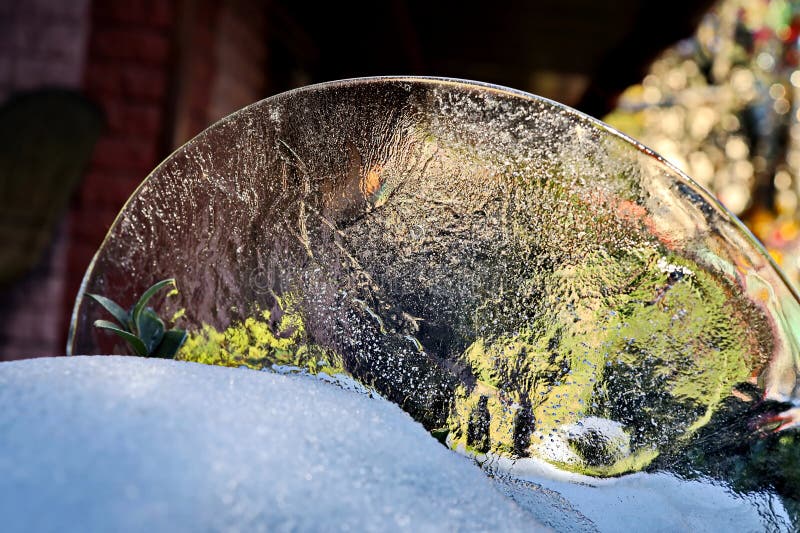 Various Abstract Patterns and Drawings Appearing on the Round Freezing ...