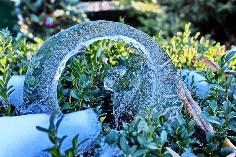 Various Abstract Patterns and Drawings Appearing on the Round Freezing ...