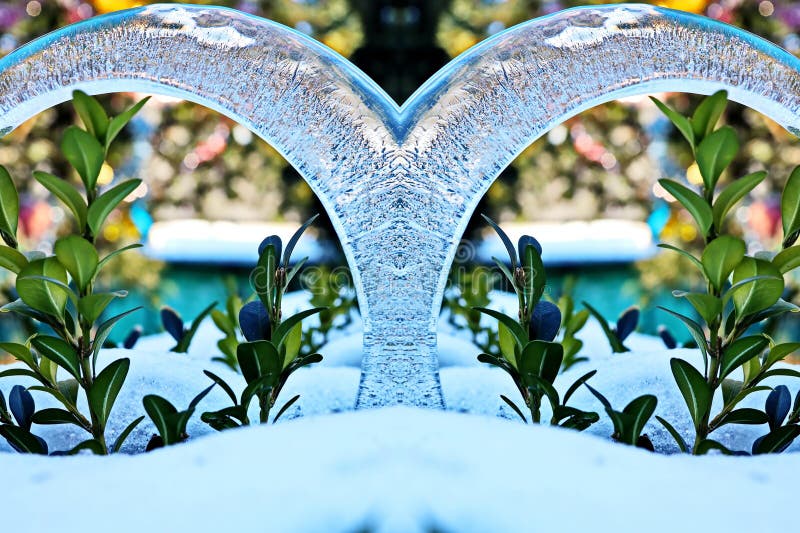 Various Abstract Patterns and Drawings Appearing on the Round Freezing ...