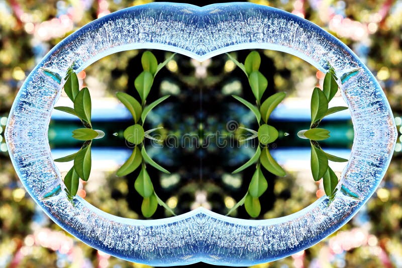 Various Abstract Patterns and Drawings Appearing on the Round Freezing ...