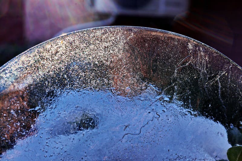 Various Abstract Patterns and Drawings Appearing on the Round Freezing ...