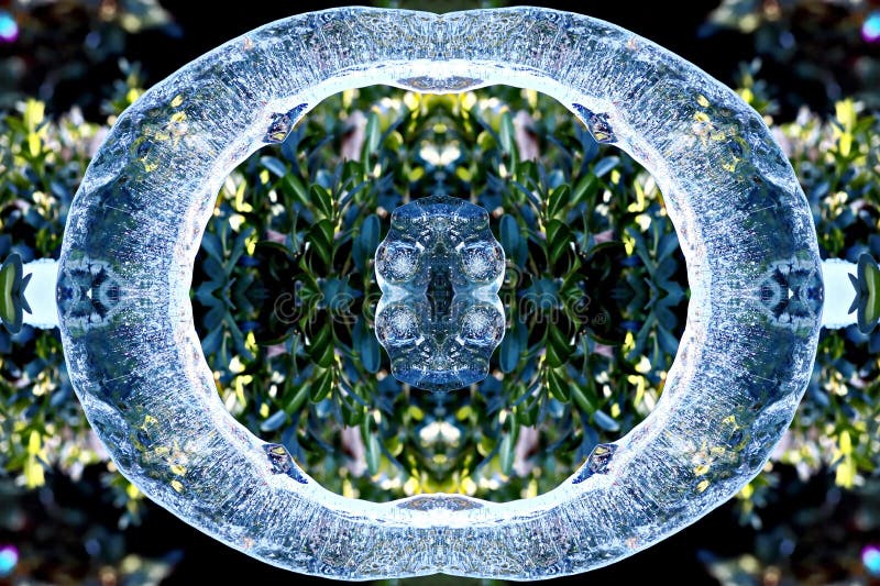 Various Abstract Patterns and Drawings Appearing on the Round Freezing ...