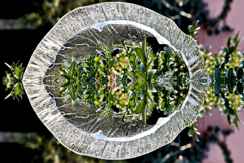 Various Abstract Patterns and Drawings Appearing on the Round Freezing ...