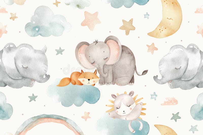 Various Animals on White Background Stock Photo - Image of education ...