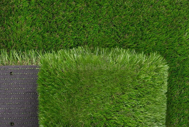 Various Artificial Grass Types and Textures Comparison Stock Photo ...