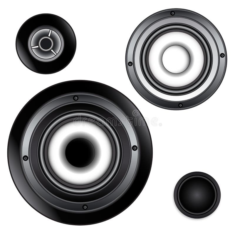 Various audio drivers stock vector. Illustration of amplifier - 11161476