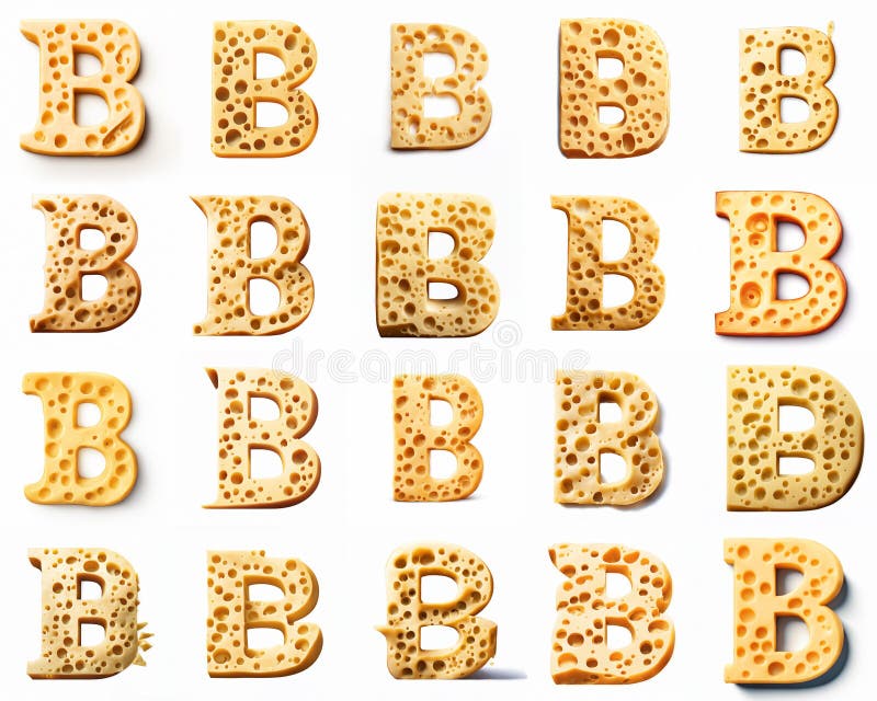 Various B Shaped Letters on White Background Stock Illustration ...