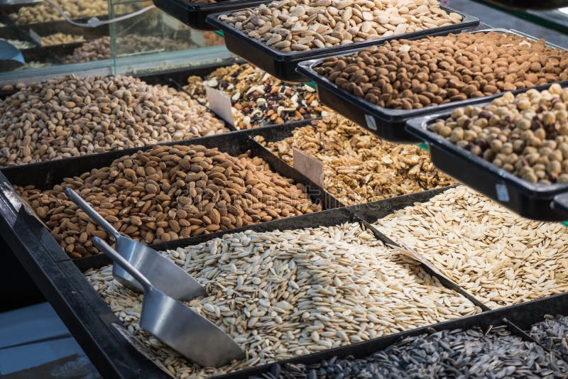 Various Baked Seeds and Nuts Stock Image - Image of ingredient, edible ...