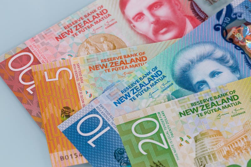 Various Banknotes Of New Zealand, Paper Dollars Stock Photo - Image of ...