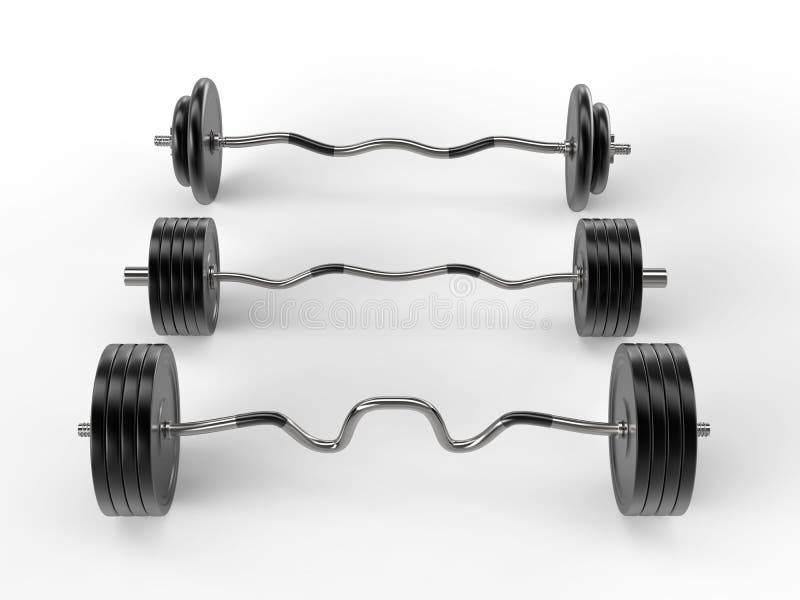 Various Barbell Weights - Top View Stock Image - Image of exercise ...
