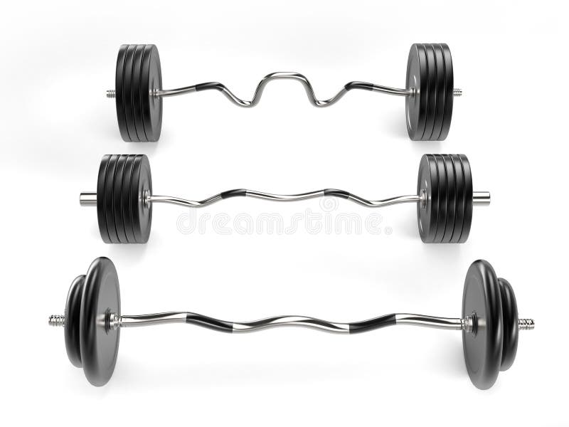 Various Barbell Weights - Top View Stock Image - Image of exercise ...