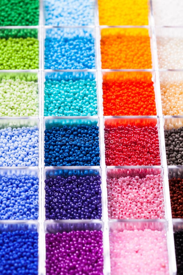 Various Beads Close Up in the Box Stock Photo - Image of happy ...