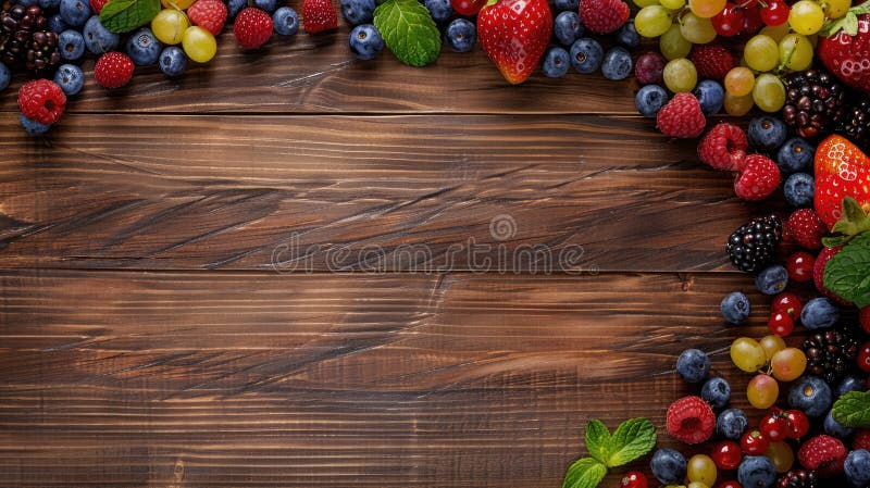 Various Berries, Natural Foods, Red, Seedless Fruit on Table AIG50 ...